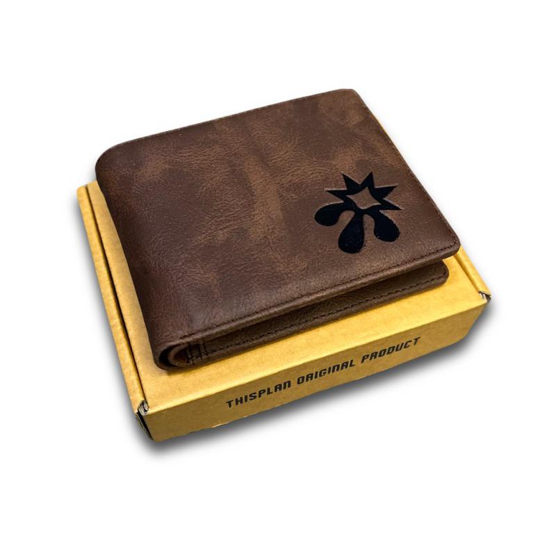 Jual Dompet kulit Dompet lipat Choco Wash Logo thisplan | Shopee Indonesia