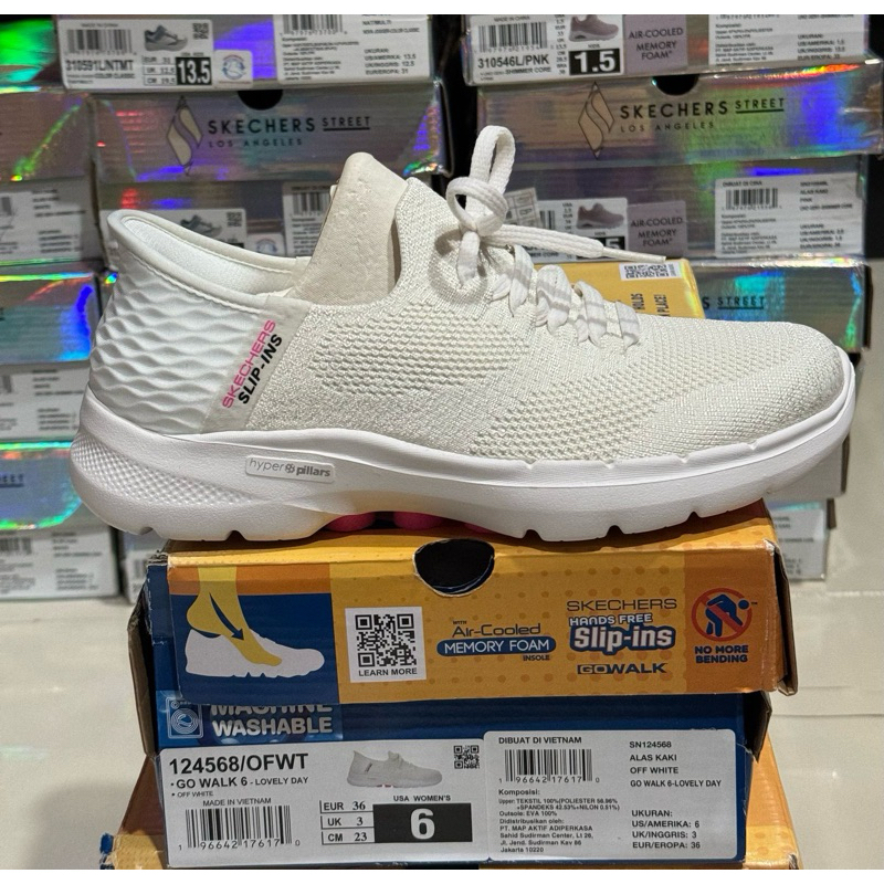 Jual Skechers GO WALK 6 124568 OFWT Women size 40(27cm)(1) made in ...