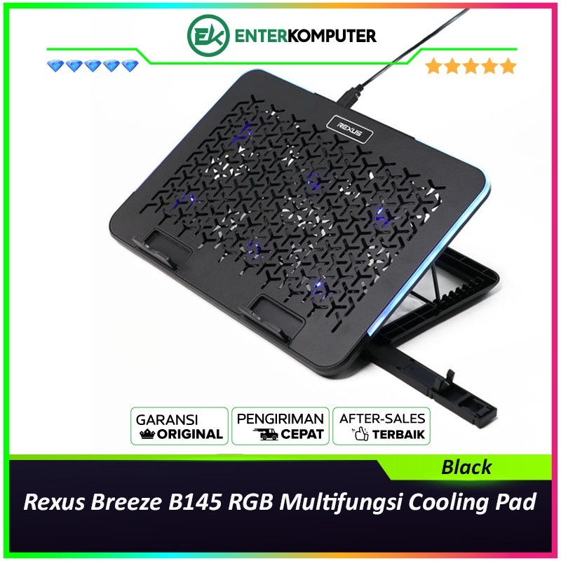 Jual Rexus Breeze B145 RGB Multifungsi Cooling Pad - Black | Shopee ...