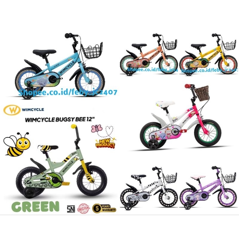 Jual Sepeda Anak Wimcycle Wim Cycle Bugsy 12 inch Neo Zebo Neo Rany Aqa ...