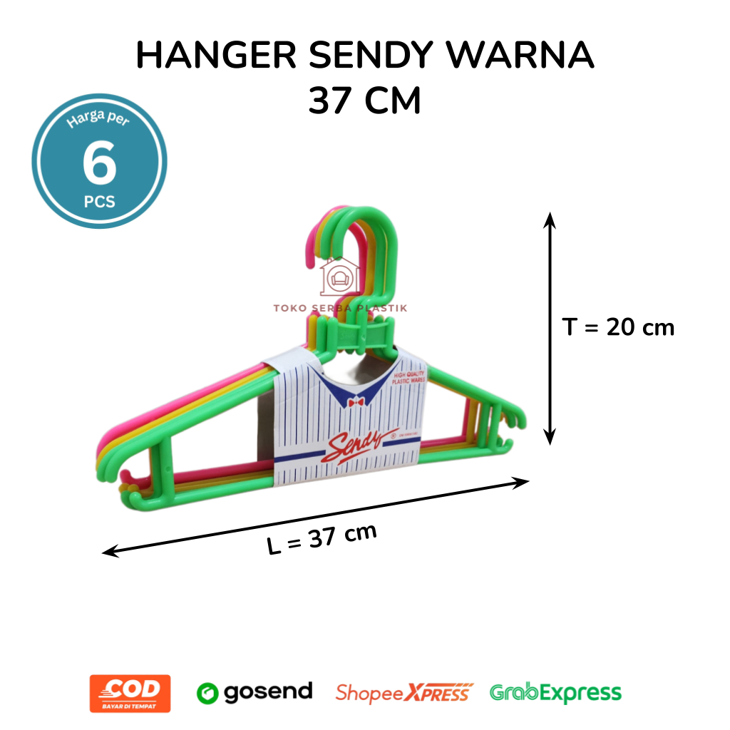 Jual Hanger Gantungan Baju Sendy Warna Mahkota / Gepeng / Anak DX ...