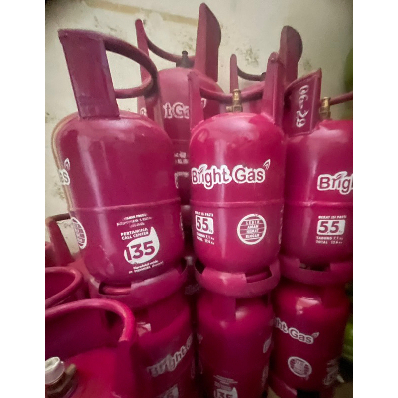 Jual tabung gas isi 5,5kg / tabung gas pink / tabung bright gas ...