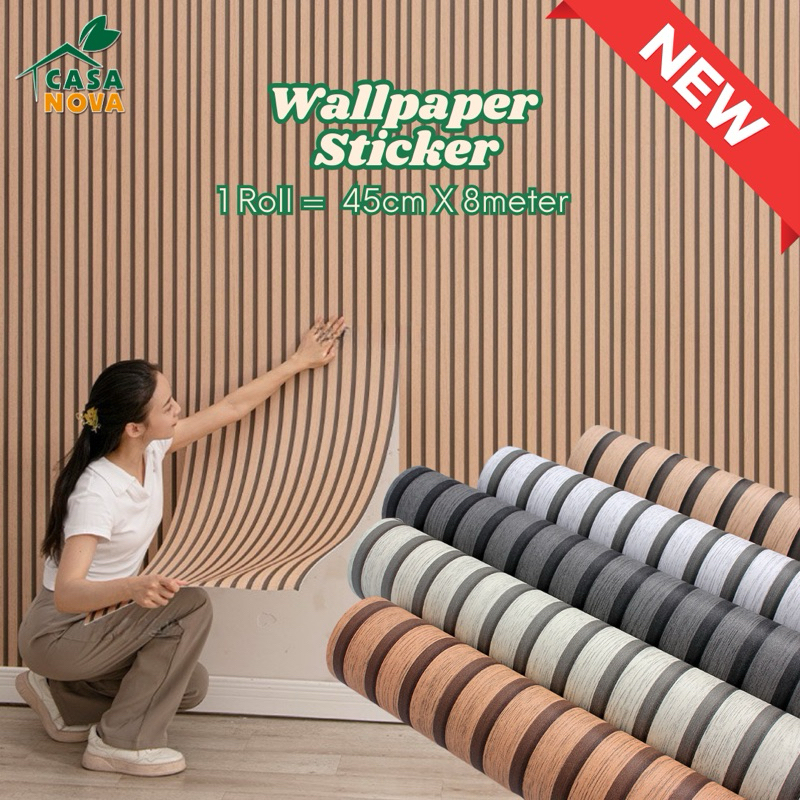 Jual CASANOVA - WALLPAPER STIKER motif WPC ukuran 0,45 x 8m | Shopee ...
