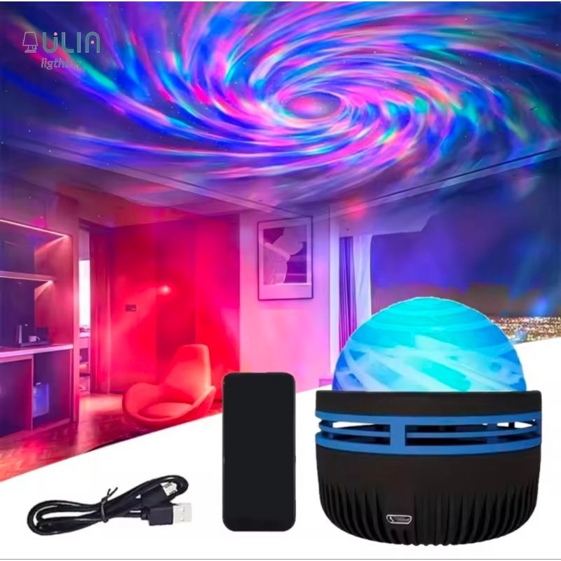 Jual LAMPU LED PROYEKTOR ANGIN TOPAN HIAS KAMAR TIDUR RGB WARNA WARNI ...