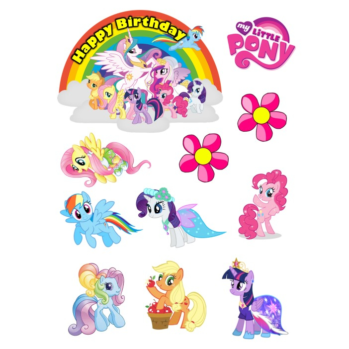 Jual KUDA PONY/ TOPPER Cake Little Pony/ Hiasan Kue Ultah LITTLE PONY ...