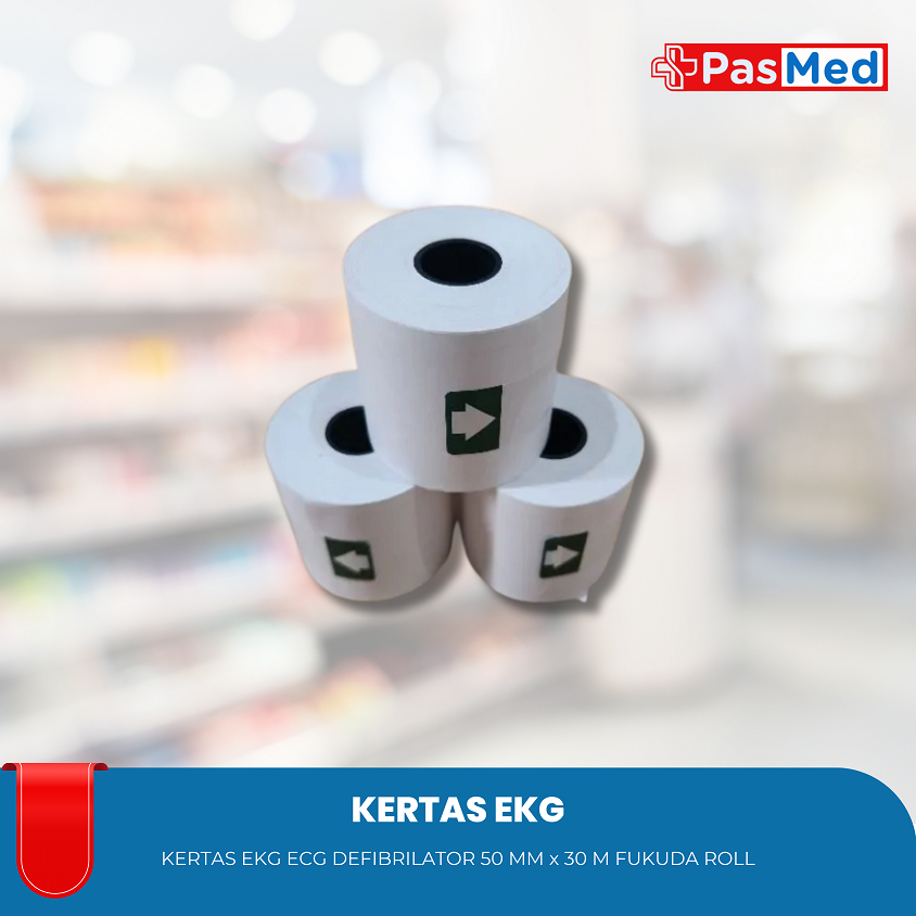 Jual PASMED| KERTAS EKG ECG DEFIBRILATOR 50 MM x 30 M FUKUDA ROLL ...