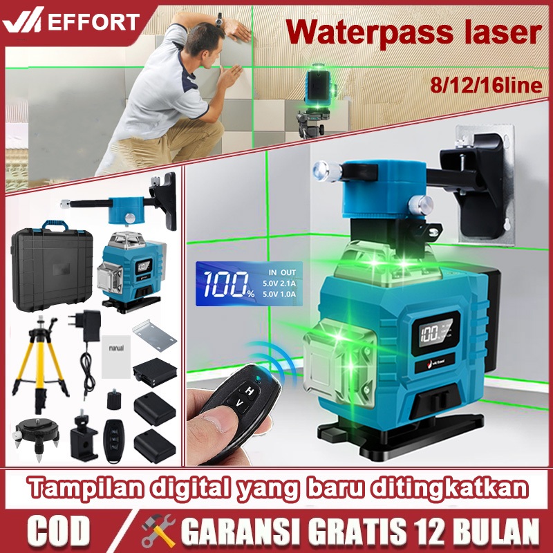 Jual EFFORT waterpass laser level 4D 8/12/16Lines laser bangunan Lampu ...