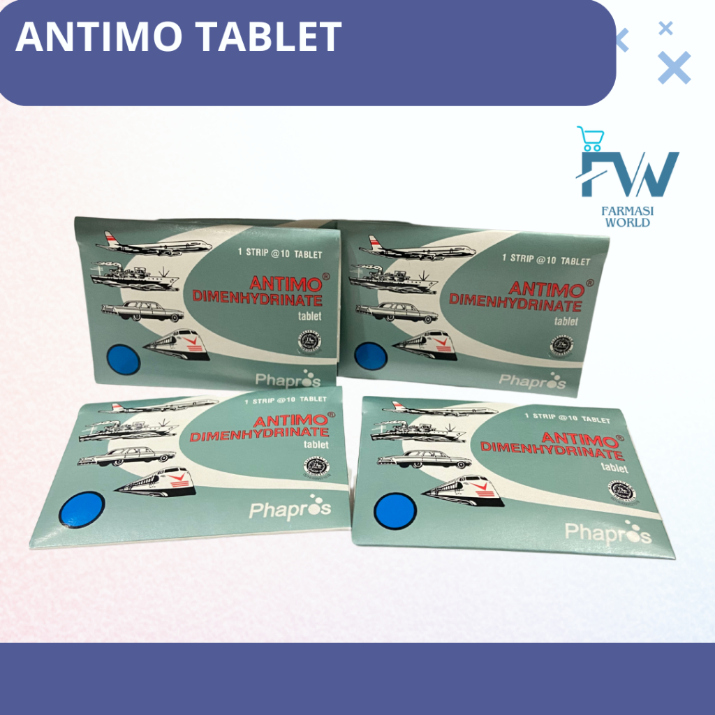 Jual Phapros Antimo Tablet Dimenhydrinate/ STRIP | Shopee Indonesia