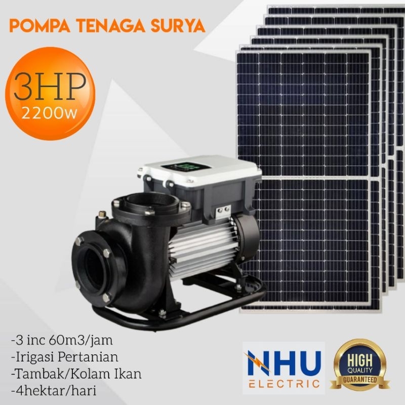 Jual Pompa Air Tenaga Surya 3HP 2200w | Shopee Indonesia