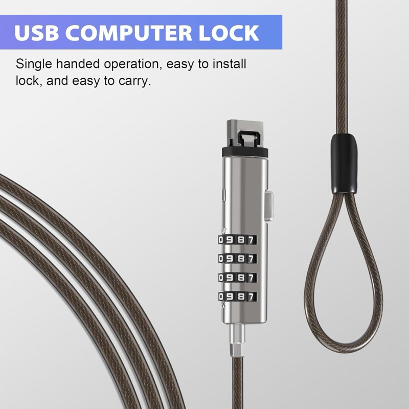 Jual Kunci Pengaman Laptop Notebook PC Universal USB Lock 2 meter LU ...
