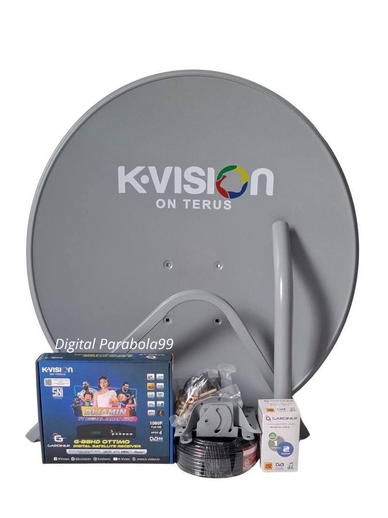 Jual Parabola Mini 60 Cm Kvision Paket Receiver Gardiner G-88Hd Ottimo ...
