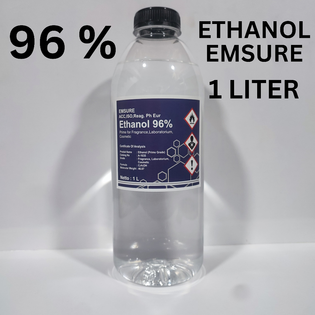 Jual (1 LITER) ETHANOL EMSURE 96 KEMASAN 1 LITER,CAMPURAN BIBIT ...