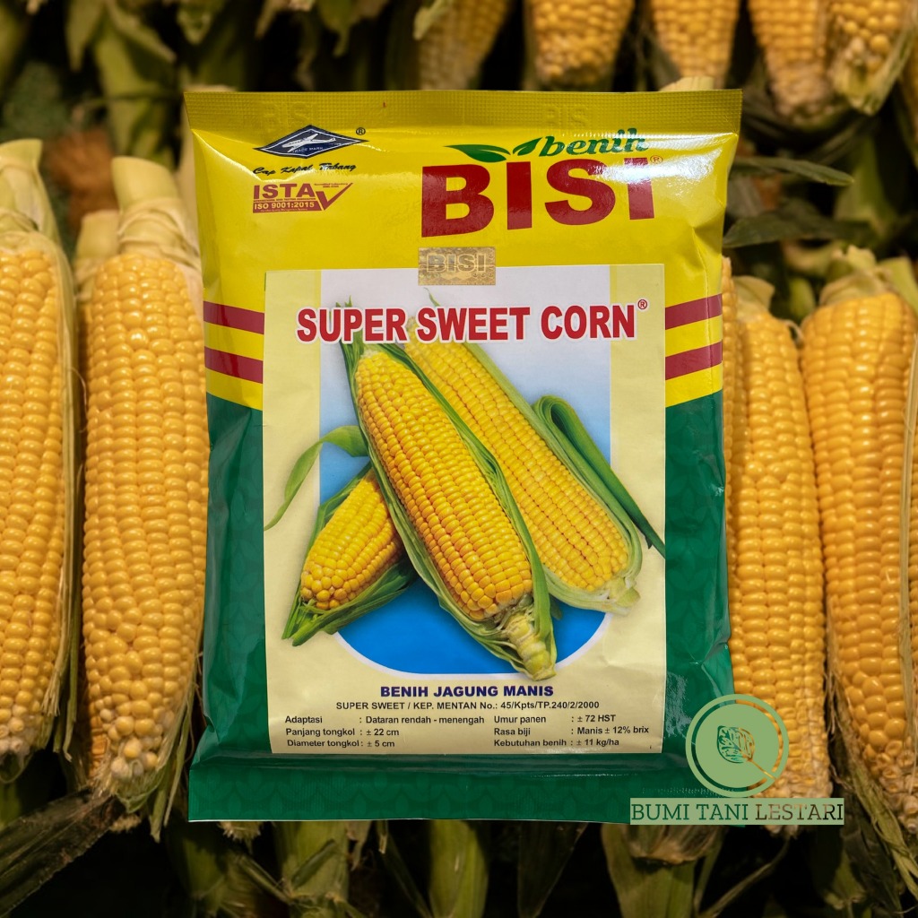 Jual Benih Jagung Manis SUPER SWEET CORN 250gram - Benih BISI Cap Kapal terbang | Shopee Indonesia