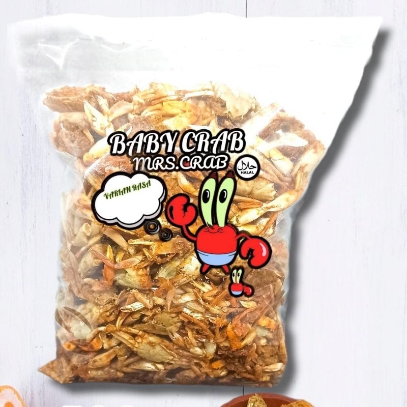 Jual BABY CRAB CRISPY RAJUNGAN 500GR asin bbq Cemilan Laut Balado ...
