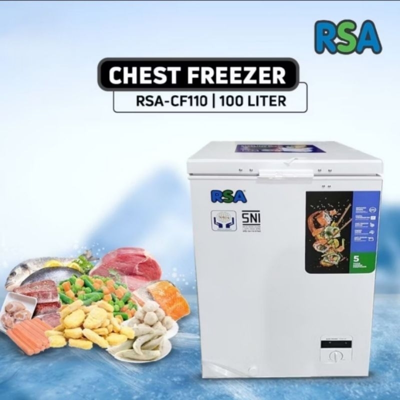 Jual RSA chest freezer 100 liter box pendingin freezer second murah ...