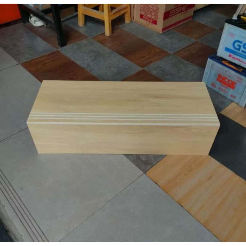 Jual granit tangga motif kayu matt 30x80 20x80 step nosing | Shopee ...