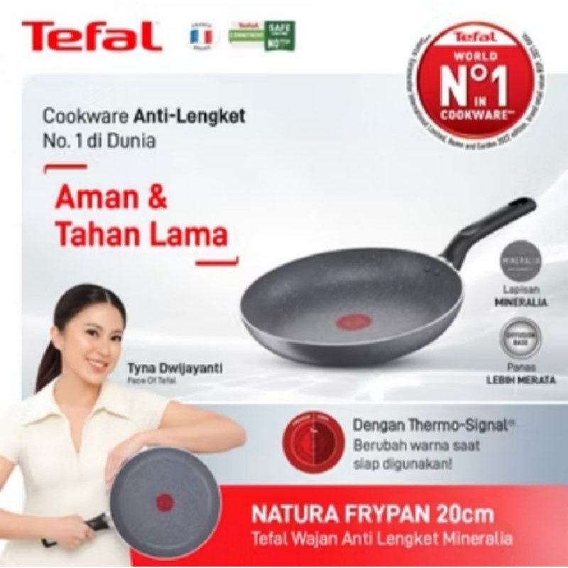 Jual Promo!!! Tefal Natura Wokpan 16 20 cm dan Essentials Frypan 20 cm (New dan Original ...