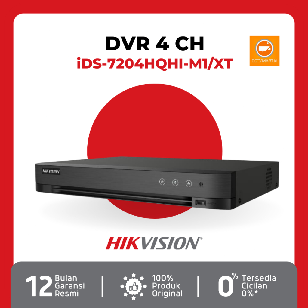 Jual DVR HIKVISION 4CH iDS-7204HQHI-M1/XT TURBO ACUSENSE DVR SUPPORT 2 ...