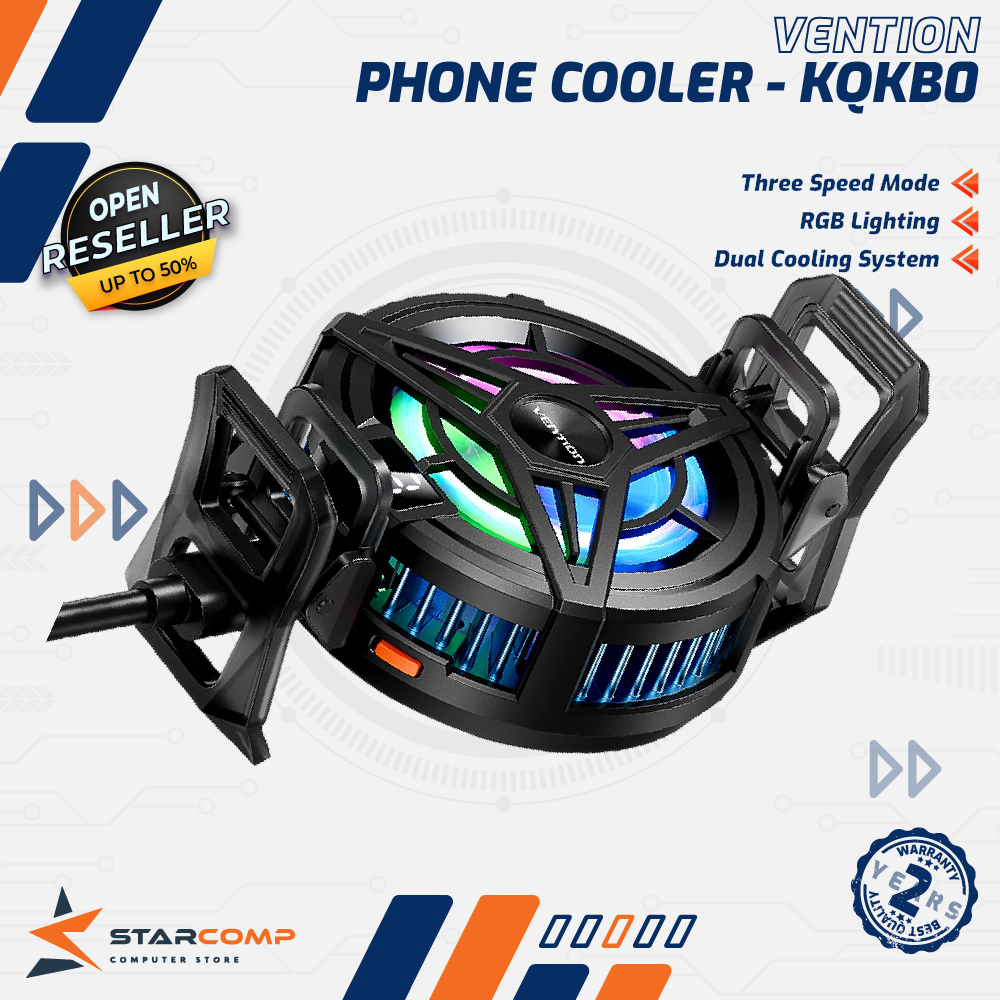 Jual Vention Kipas Pendingin Magnetic Mobile Phone Fan Cooler with 3 ...