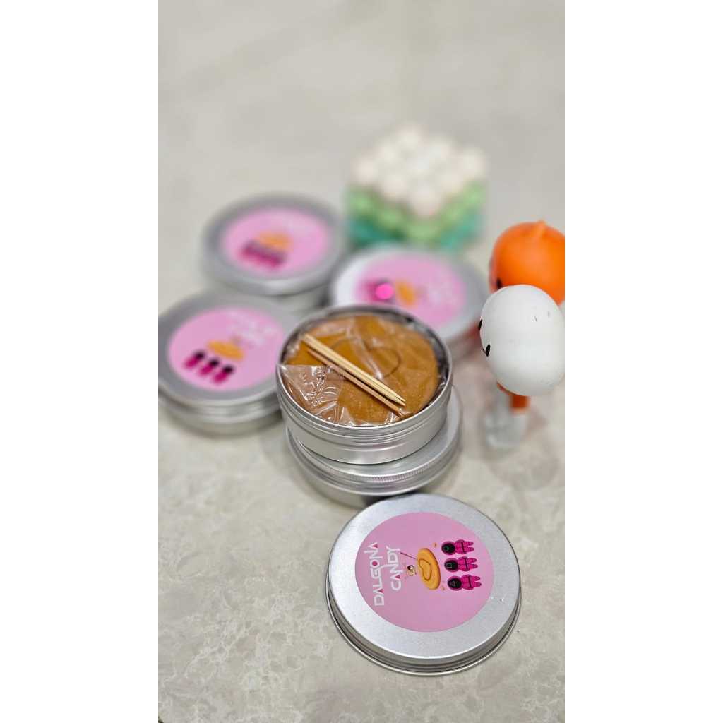 Jual Permen Dalgona Kaleng Isi 3 Buah Squid Game | Shopee Indonesia