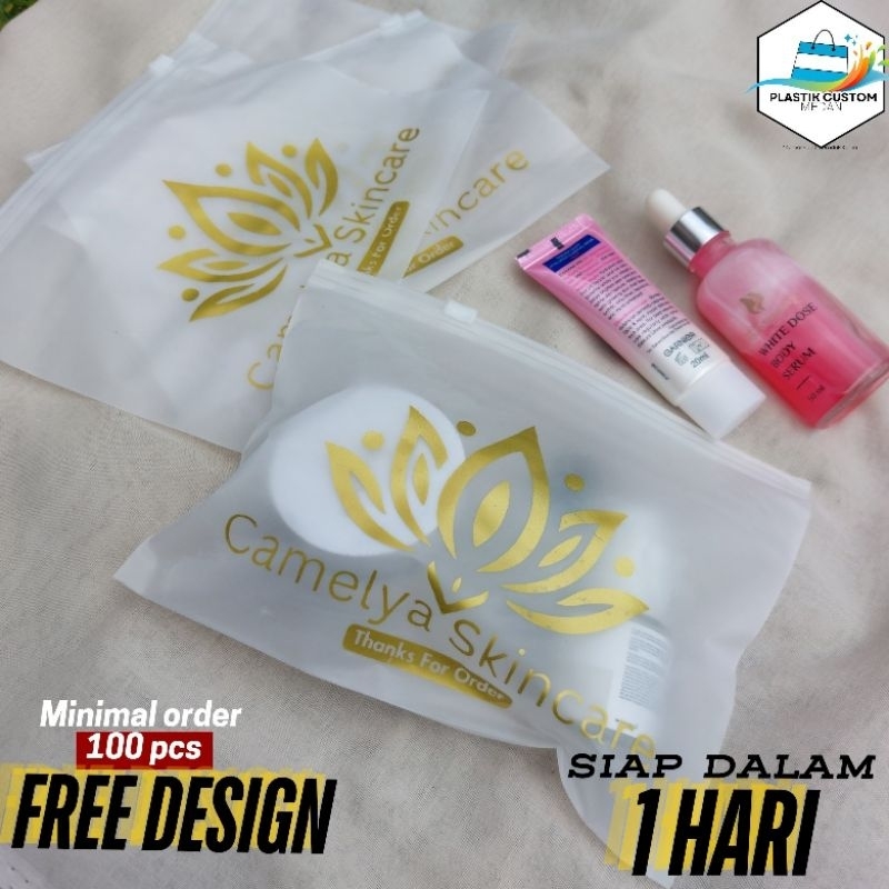 Jual Sablon Plastik Zipper / Ziplock Ukuran 20 X 15 cm. Bebas Design ...