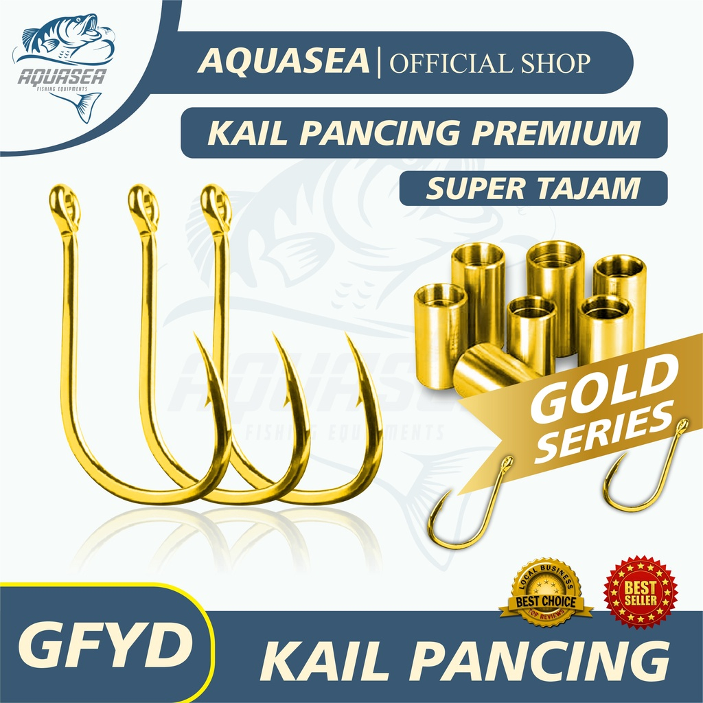Jual AQUASEA- Kail Pancing (KAIL TYPE KECIL) Gold isi 25pcs Kail ...