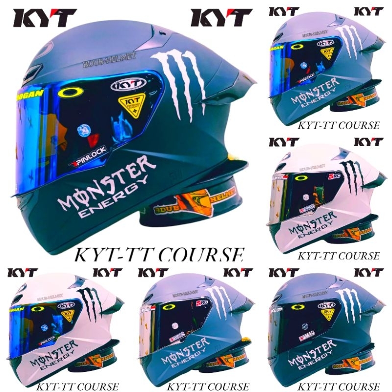Jual Helm KYT Tt Course asphal grey glos paket ganteng original KYT | Shopee Indonesia