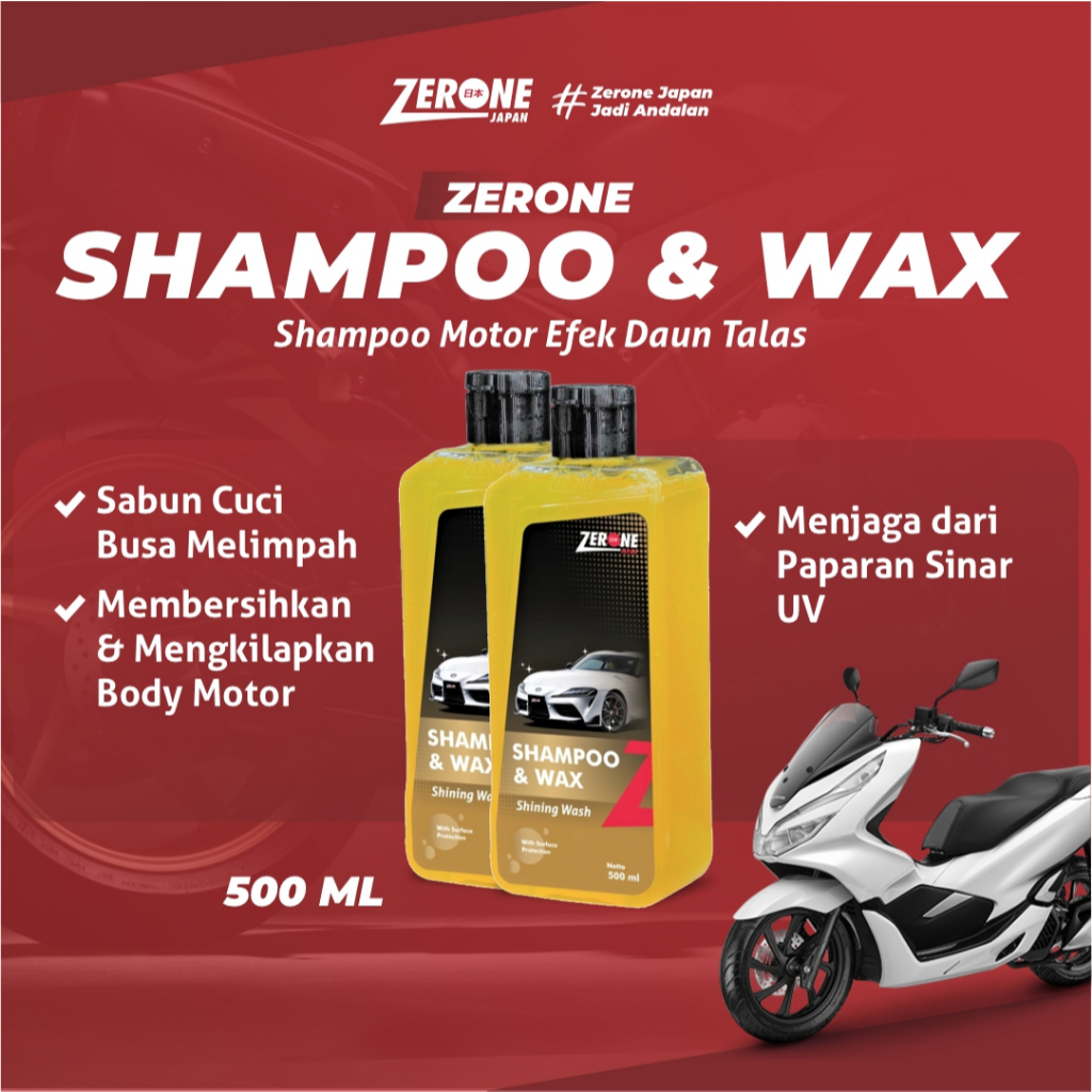 Jual Shampoo Motor Kilap Premium Sabun Cuci Busa Salju Zerone Japan ...