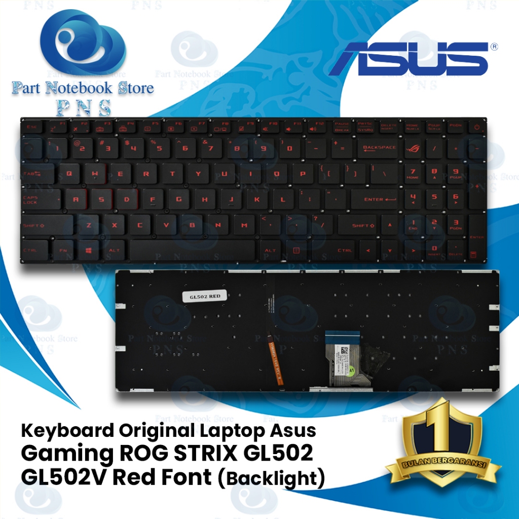 Jual Keyboard Original Laptop Asus ROG STRIX GL502 Red Font (Backlight ...