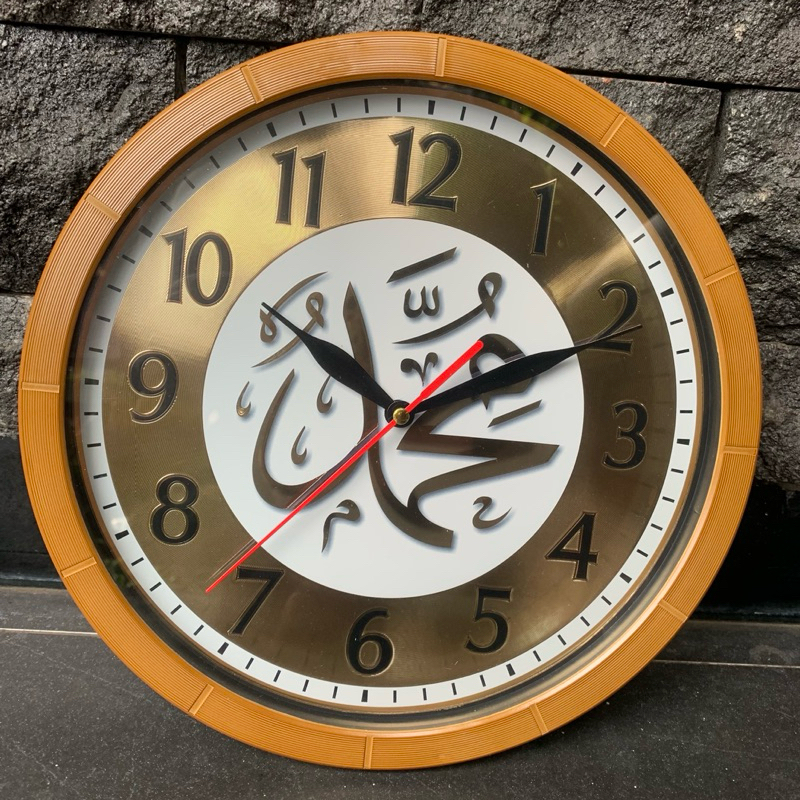 Jual jam dinding 810 kaligrafi 14700/jam dinding kayu/jam dindibg ...