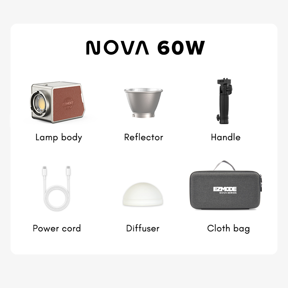 Jual EZMODE COB Lighting NOVA Series 60W RGB Portable Studio Light with Build-in Rechargeable ...