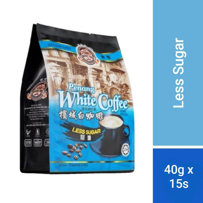 Jual PENANG White Coffee Less Sugar (40g x 15 sachet) | Shopee Indonesia