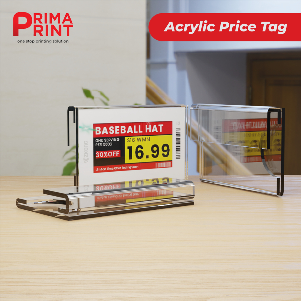 Jual Acrylic Price Tag / Tag Card Slip Minimarket - Display Label Harga ...
