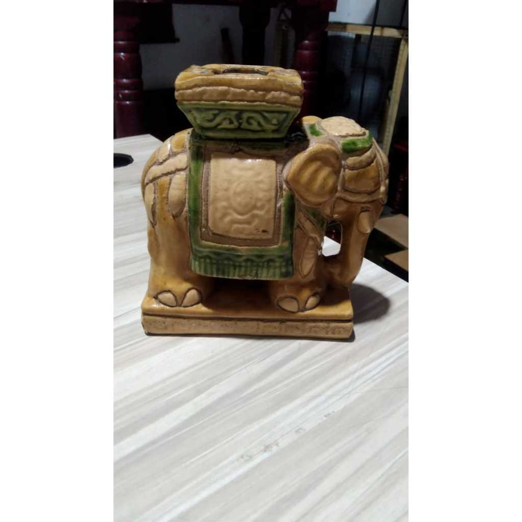 Jual Patung Keramik Gajak Thailand Kuno Jadul AntikPatung Keramik Gajak ...