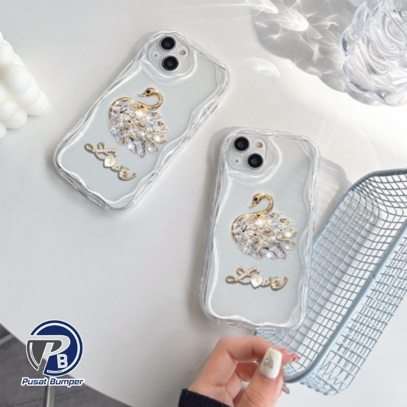 Jual GC113 Melting Clear Diamond Swan Blink Love Softcase / Casing Hp ...