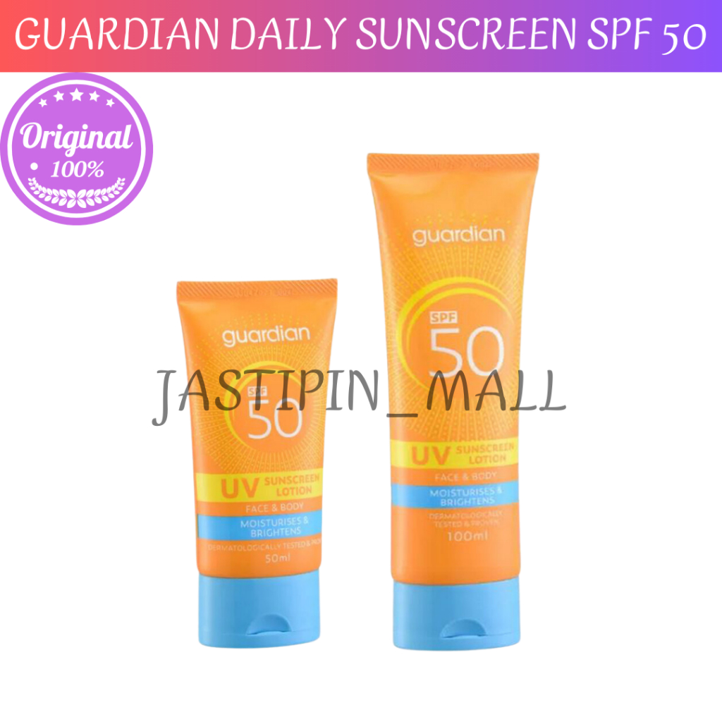 Jual GUARDIAN DAILY SUNSCREEN SPF 50 FACE & BODY - SUNCREEN WAJAH & BADAN GUARDIAN WATER BASED ...