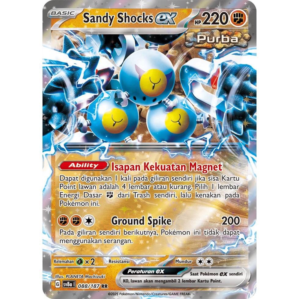 Jual Pokemon TCG Indonesia sv8a Sandy Shocks ex 088/187 RR | Shopee Indonesia
