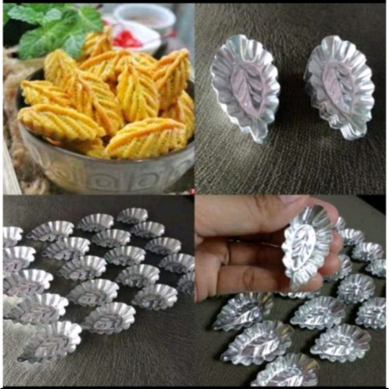 Jual 40pcs cetakan nastar daun/bunga/cetakan kue kering | Shopee Indonesia