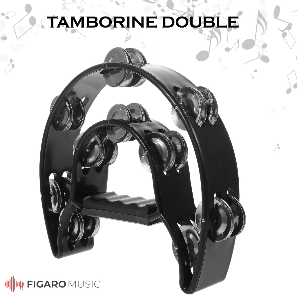 Jual Tambourine Double Row Handheld Tambourine Hand Drum Percussion ...