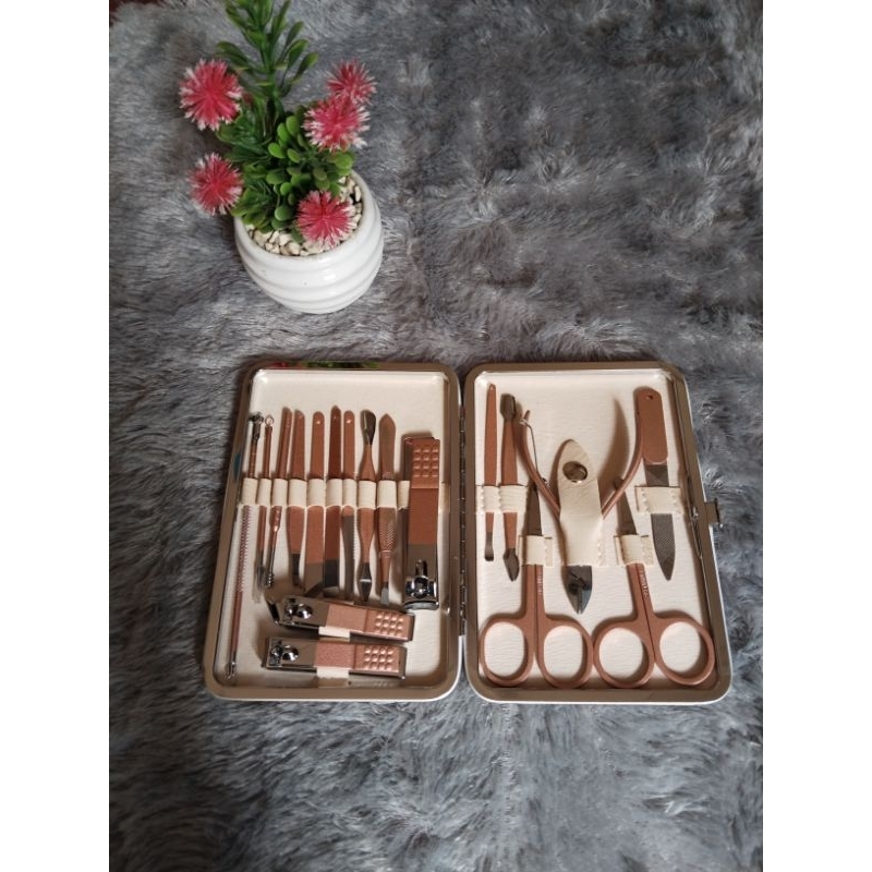 Jual Alat Manicure Pedicure Set isi 18 pcs | Shopee Indonesia