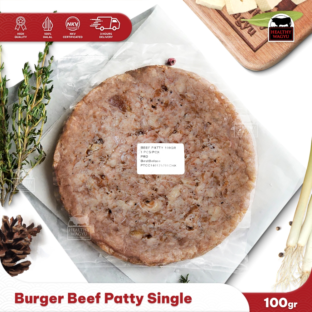 Jual Beef Patty Premium Daging Sapi Burger Halal 100gr Healthy Wagyu ...