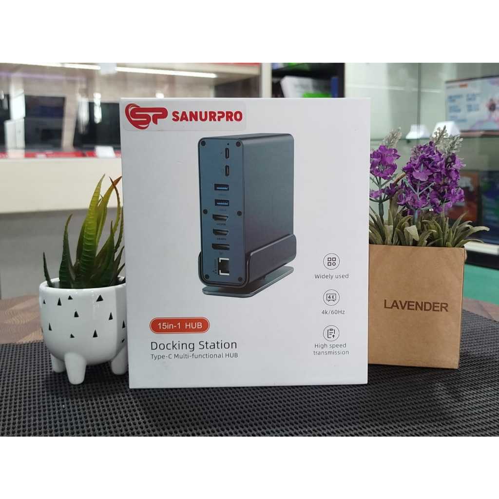 Jual SANURPRO 15 IN 1 DOCKING STATION HUB TYPE C MULTI-FUNCTIONAL ...