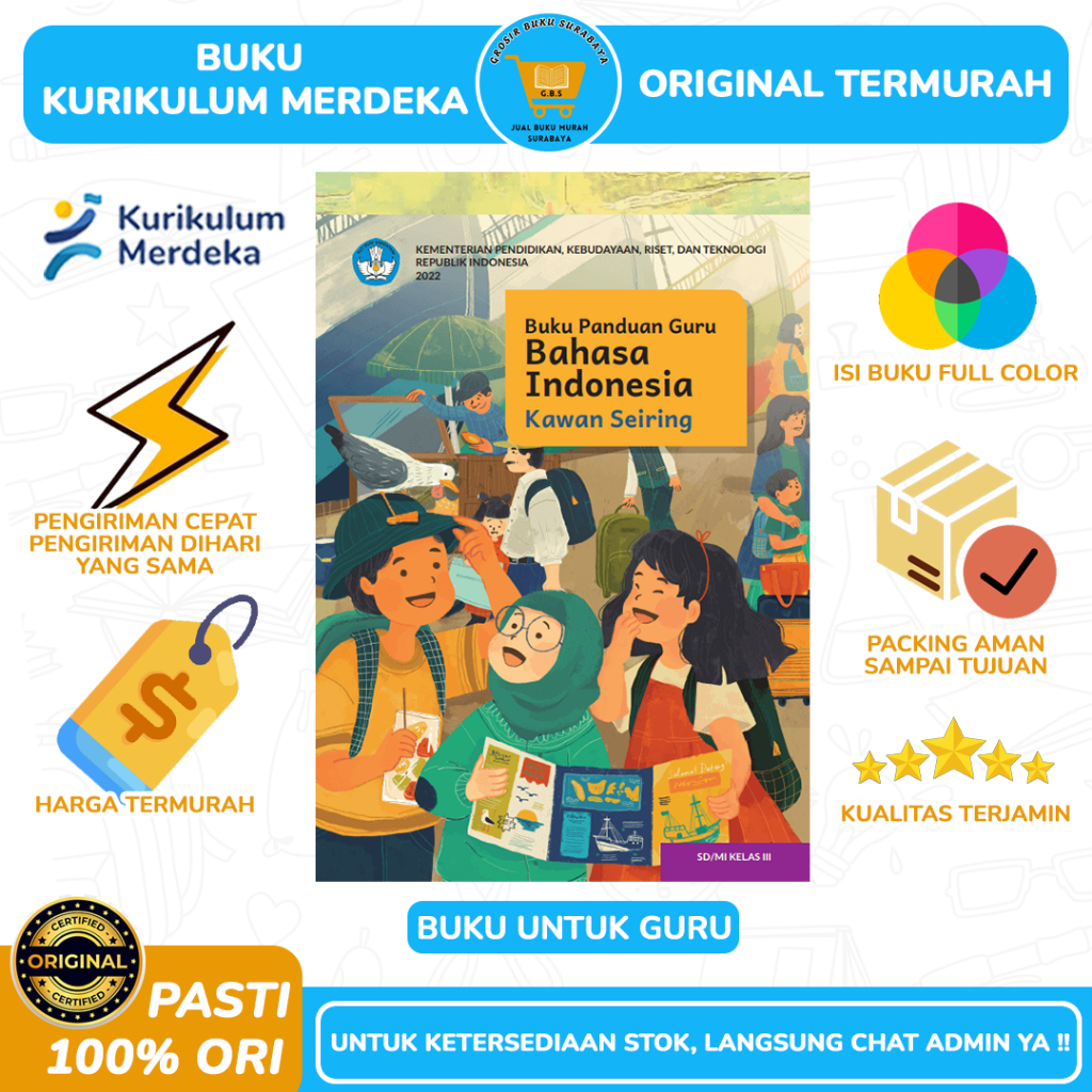 Jual Buku Panduan Guru Bahasa Indonesia kelas 3 SD - Buku Paket Kumer - Kurikulum Merdeka ...