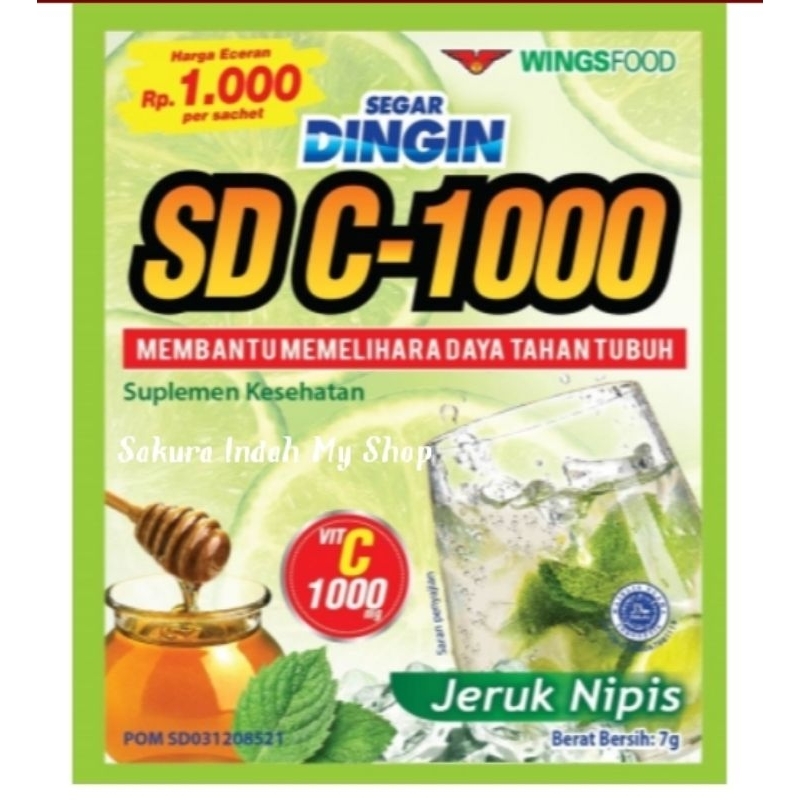Jual Segar Dingin Vitamin C ( 1 renceng isi 12 sachet ) | Shopee Indonesia