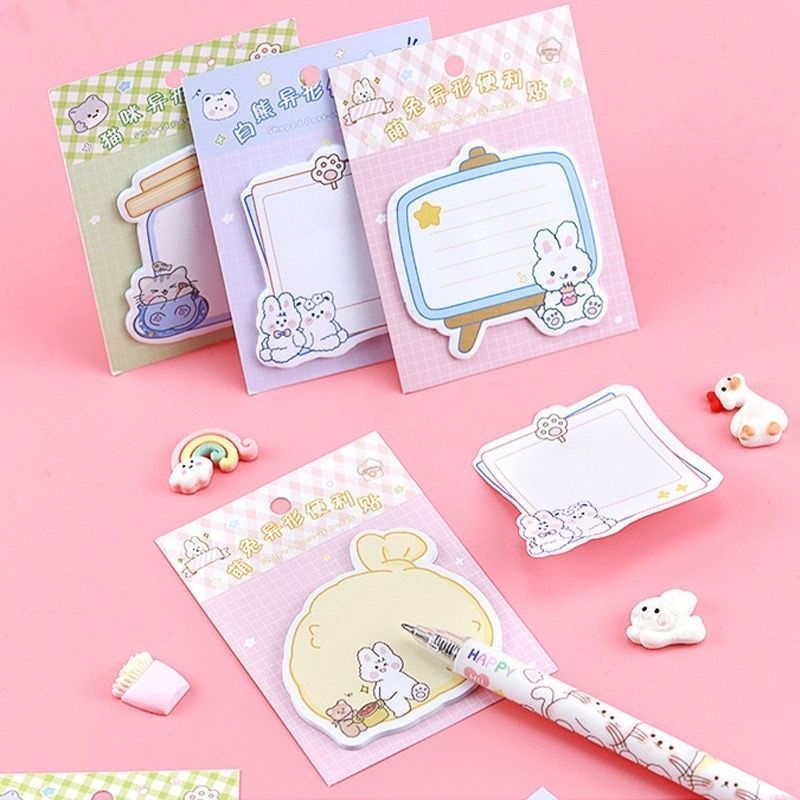 Jual Sticky note karakter kartun isi 20 lembar tempelan kertas catatan ...