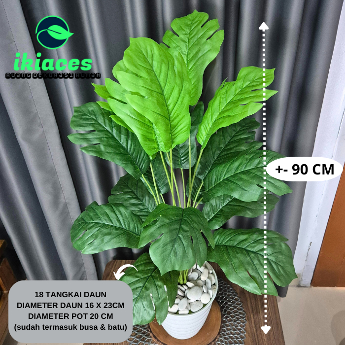 Jual POHON SUKUN ARTIFISIAL JUMBO DAUN KELADI PLASTIK DEKORASI TANAMAN ...