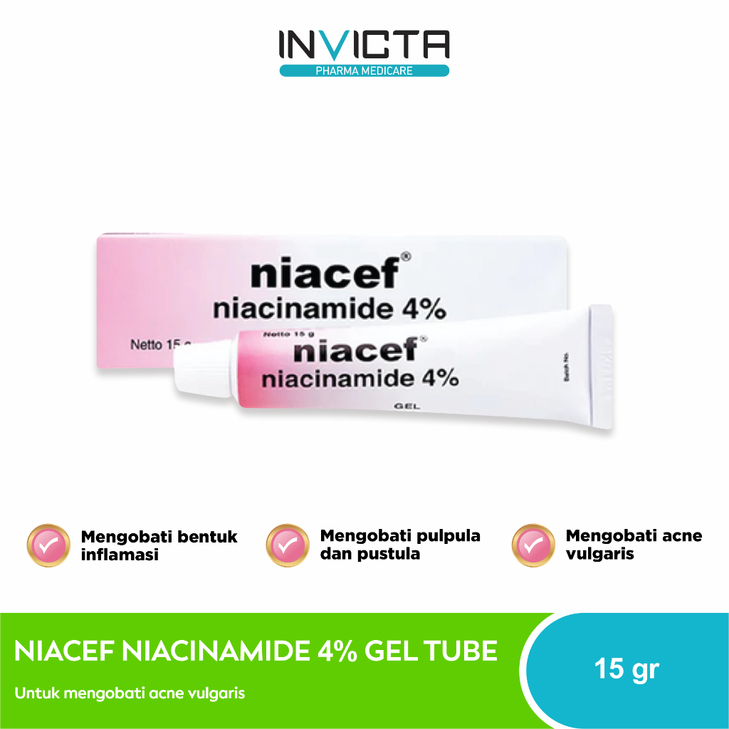 Jual Niacef Niacinamide 4% Gel (untuk Mengatasi Jerawat) - 15 g ...
