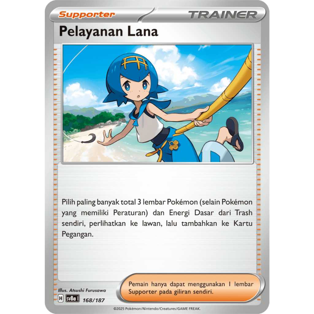 Jual TCG Pokemon Indonesia sv8a Pelayanan Lana 168/187 | Shopee Indonesia