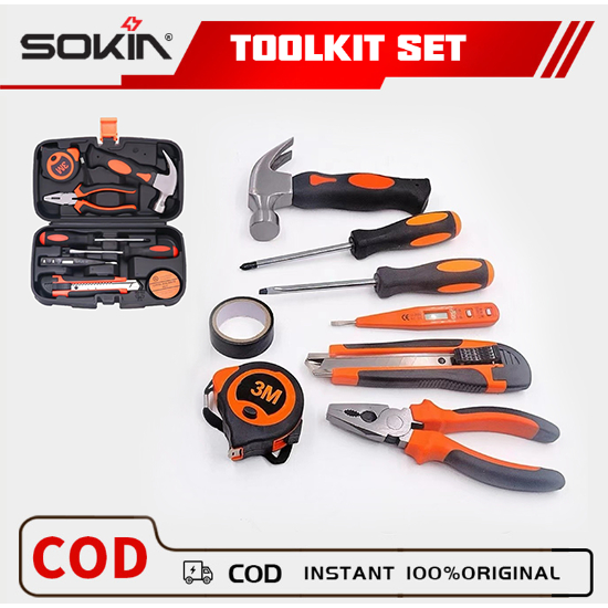 Jual sokin Hand Toolset 9PCS Tool Kit Alat Rumah Tangga Tool Kit Set ...