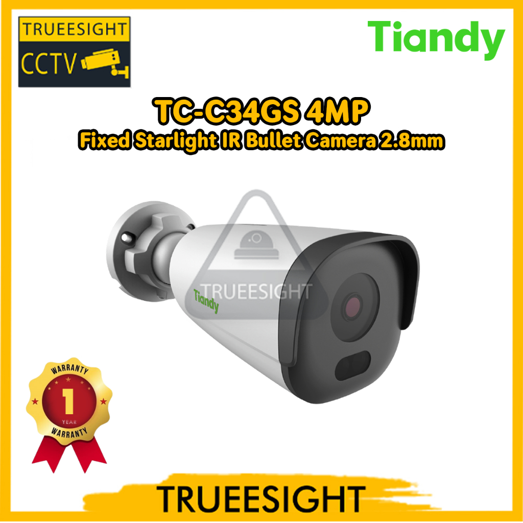 Jual TIANDY TC-C34GS 4MP OUTDOOR BUILT-IN MIC STARLIGHT IR IP POE ...